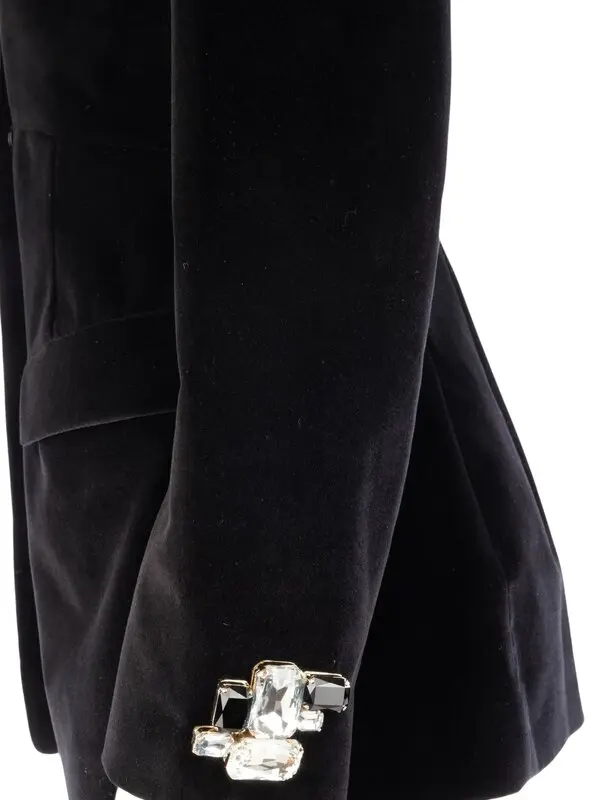GENNY Crystal-embellished Velvet Jacket
