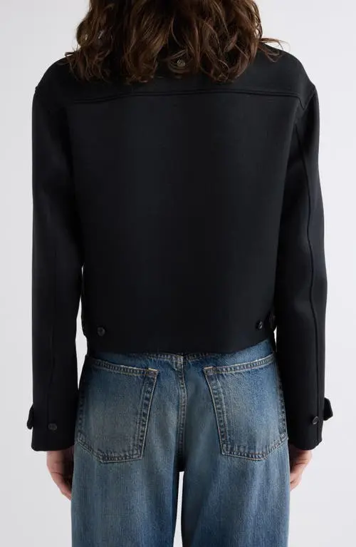 Acne Studios Odayla Wool Jacket With Genuine Shearling Collar