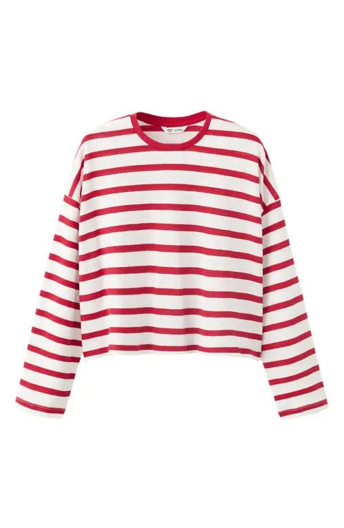 Mango Striped Cotton T-shirt