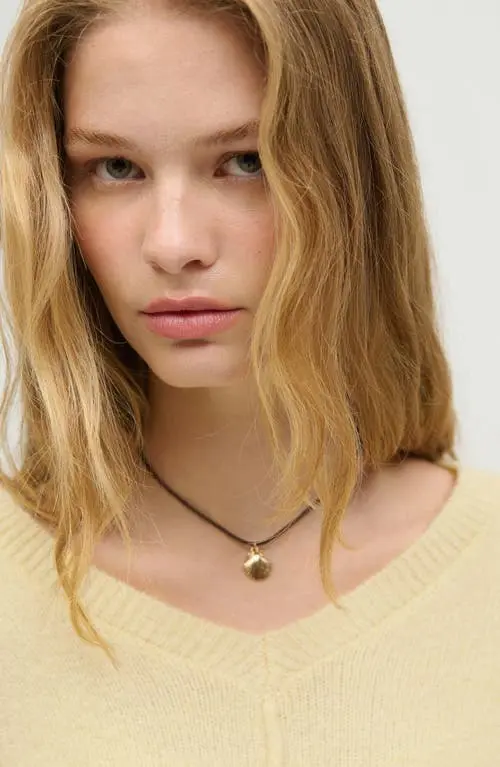 Mango V-neck Seam Detail Sweater