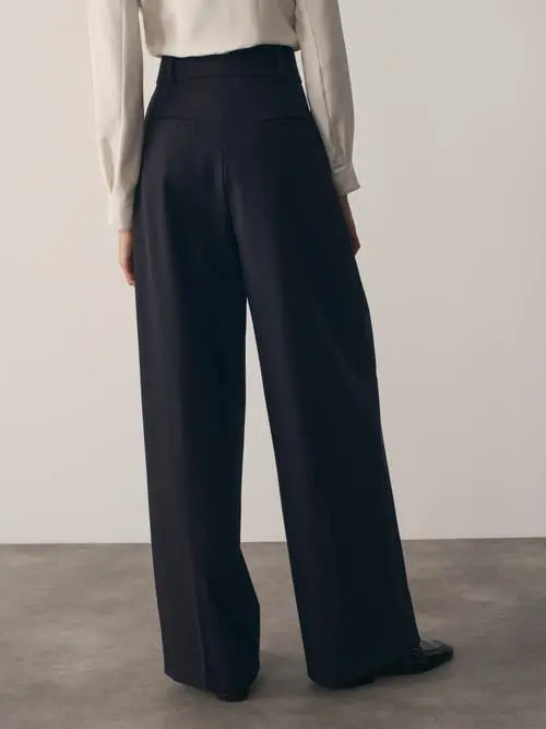 The Fold Clever Wool Blend Cortona Pleat Trousers