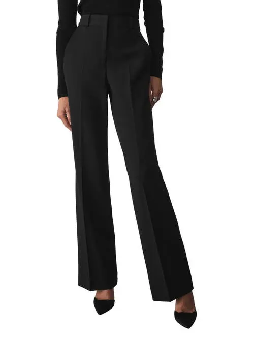 The Fold Clever Wool Blend Alzira Trousers - Black