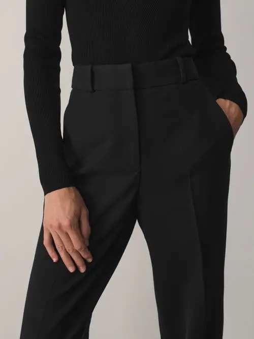 The Fold Clever Wool Blend Alzira Trousers - Black