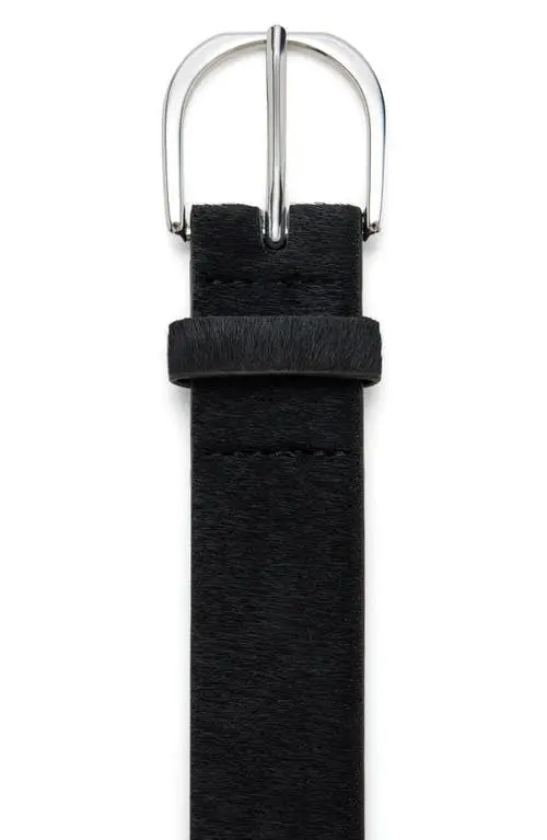 Mango Genuine Calf Hair Leather Belt