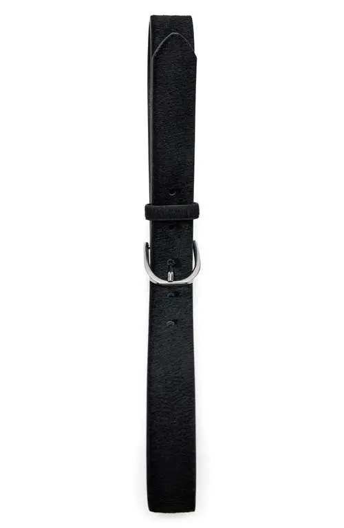 Mango Genuine Calf Hair Leather Belt