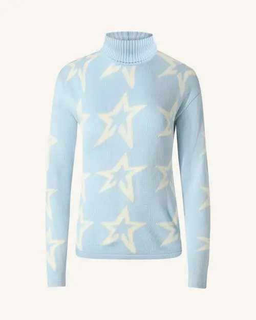 Perfect Moment Star Dust Merino Wool Sweater - Cloud Blue