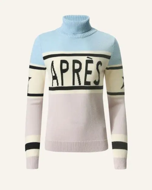 Perfect Moment Après Schild Merino Wool Sweater - Cloud Blue