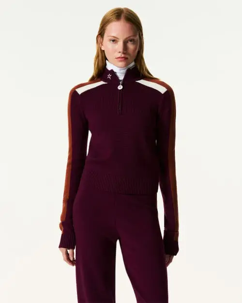Perfect Moment La Tour Merino Wool 1/4 Zip Sweater