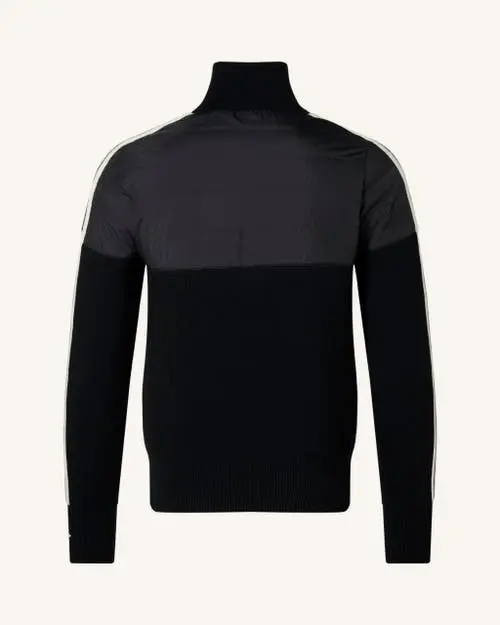 Perfect Moment Merino Wool Half-zip Quilted Sweater