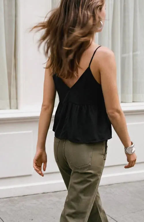 Mango Beaded Detail Chiffon Tank Top