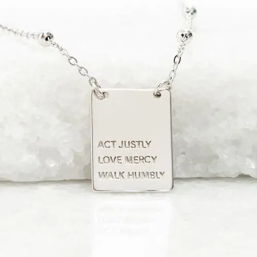 STARFISH PROJECT Act Justly Sterling Necklace