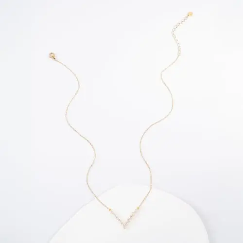 STARFISH PROJECT Brilliance V-bar Chevron Zircon Necklace