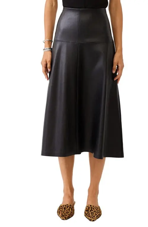 Karen Kane Faux Leather Midi Skirt