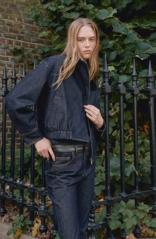 Mango Denim Bomber Jacket