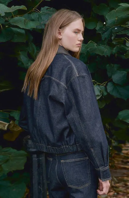 Mango Denim Bomber Jacket