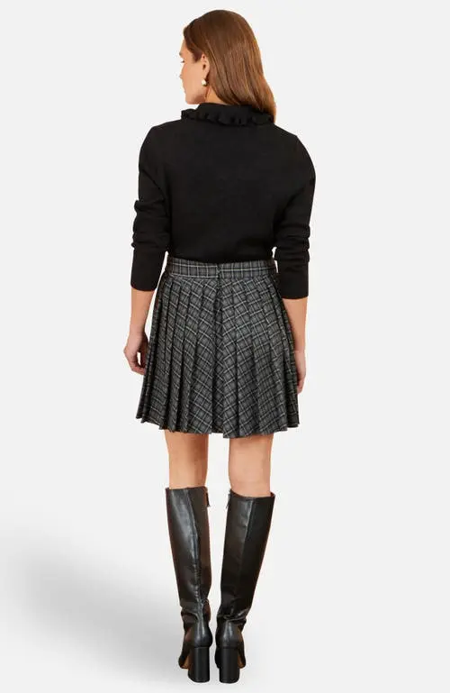 YUMI High Waist Pleated Mini Skirt