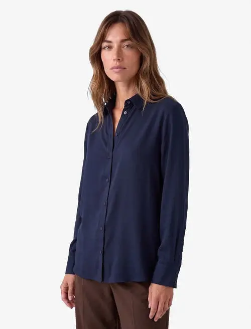 Koton Long Sleeve Collared Satin Shirt