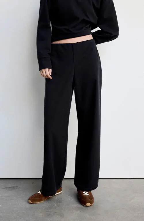 Mango Straight Mid Rise Knit Pants