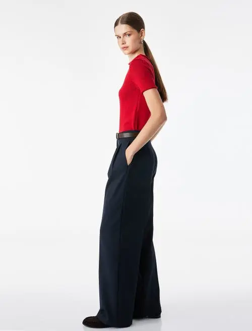 Koton Regular Fit Stand Collar Short Sleeve Knit Top
