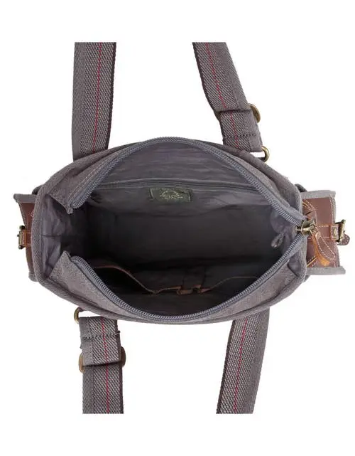 TSD BRAND Turtle Ridge Canvas Organizer Tote - Grey