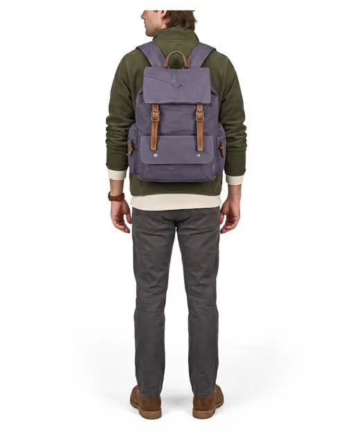 TSD BRAND Coast Ranch Canvas Laptop Backpack - Grey
