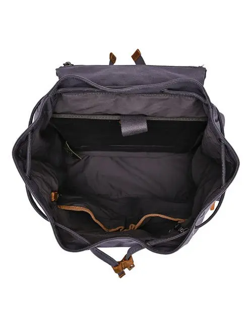 TSD BRAND Coast Ranch Canvas Laptop Backpack - Grey