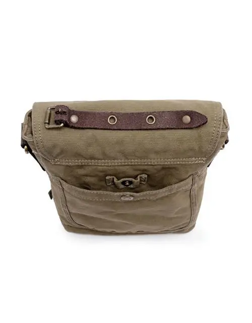TSD BRAND Coastal Canvas Flap Crossbody Bag - Olive