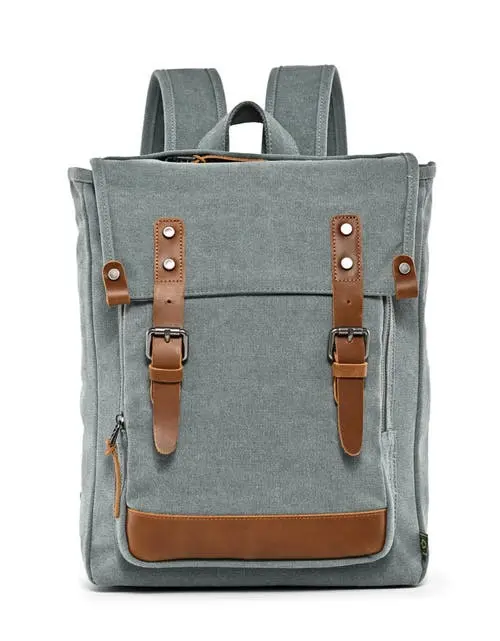 TSD BRAND Discovery Canvas Laptop Backpack - Teal