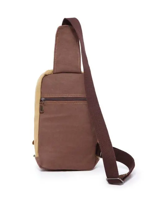 TSD BRAND Hidden Woods Canvas Sling Bag