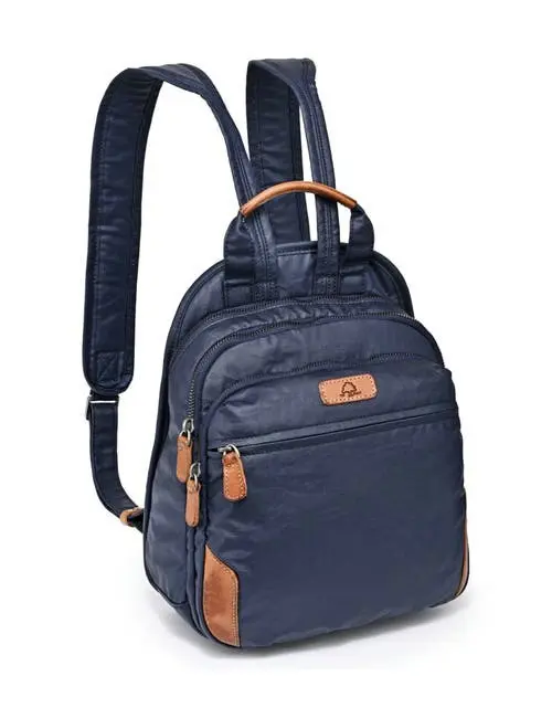 TSD BRAND Turtle Cove Canvas Tablet Backpack - Navy