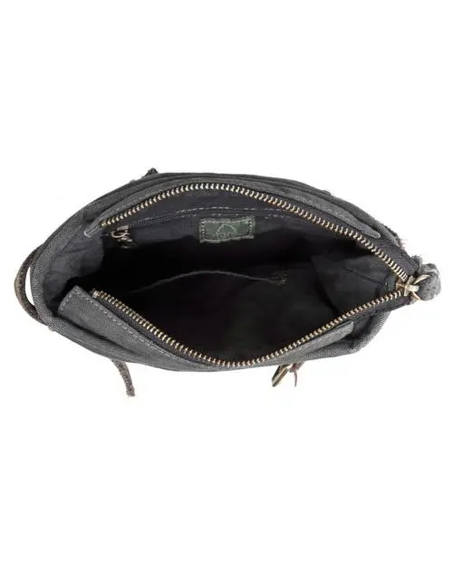 TSD BRAND Coastal Canvas Zip Crossbody Bag
