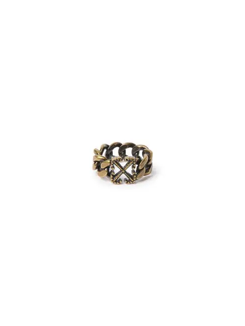 Off-White Vintage Arrow Chain Ring - Multicolor