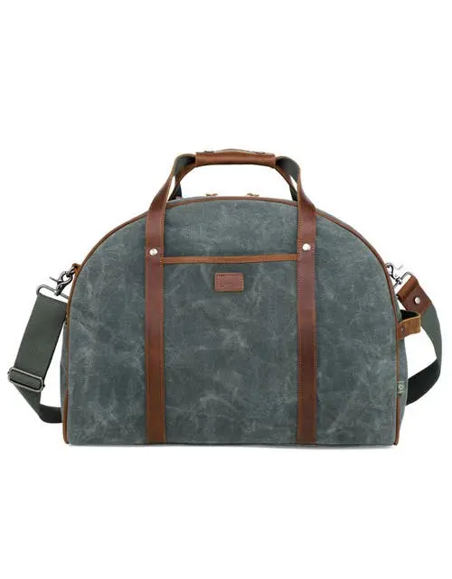 TSD BRAND Stone Creek Waxed Canvas Travel Bag - Teal
