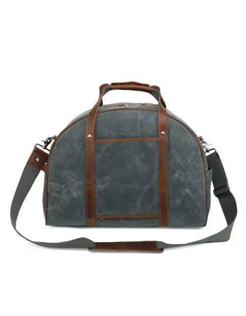 TSD BRAND Stone Creek Waxed Canvas Travel Bag - Teal