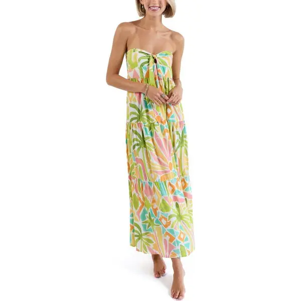 Kenny Flowers The Desert Islandbandeau Maxi Dress - Multi