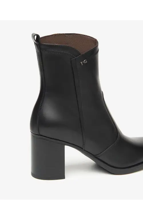 NEROGIARDINI Leather Block Heel Bootie