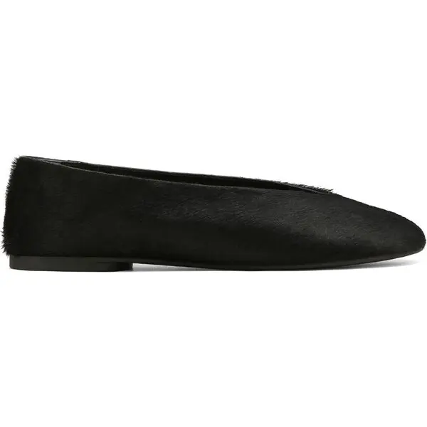 NAKED WOLFE Yuzu Pony Hair Flats - Black