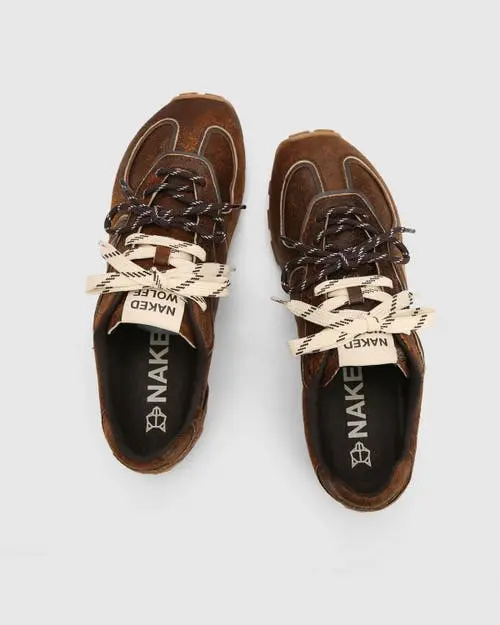 NAKED WOLFE Lightning Sneaker - Brown