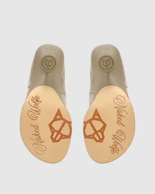 NAKED WOLFE Kindly Suede/leather Boots - Stone