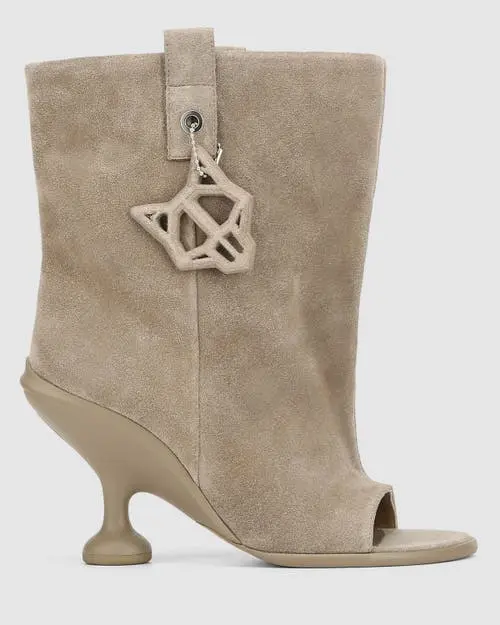 NAKED WOLFE Kindly Suede/leather Boots - Stone