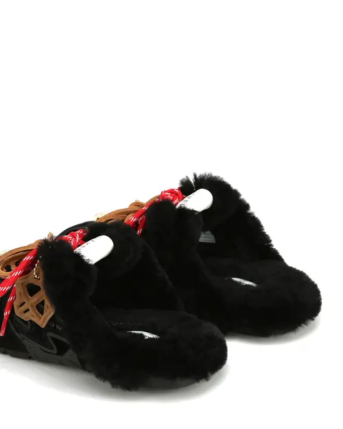 NAKED WOLFE Adorn Suede Slip-ons - Black