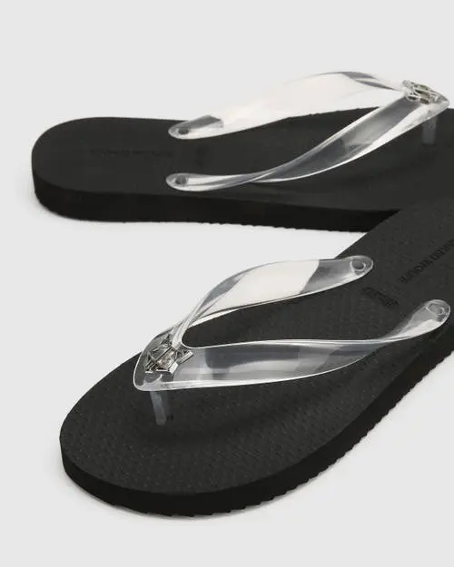 NAKED WOLFE Pampelonne Slides - Clear/black