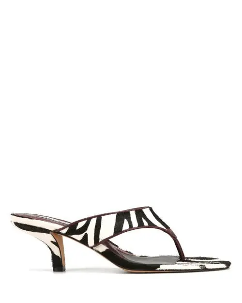 NAKED WOLFE Marley Pony Heels - Zebra