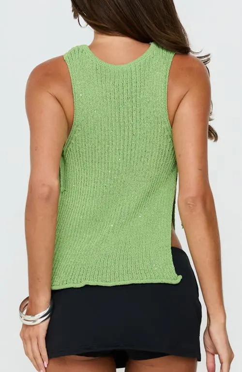 Princess Polly Love Notes Side Tie Sleeveless Knit Top