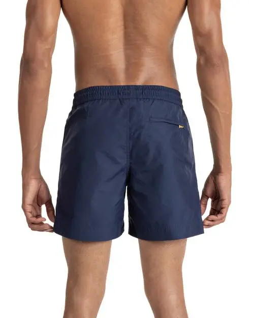 PRINCE & BOND Easton Solid Swim Shorts - Navy