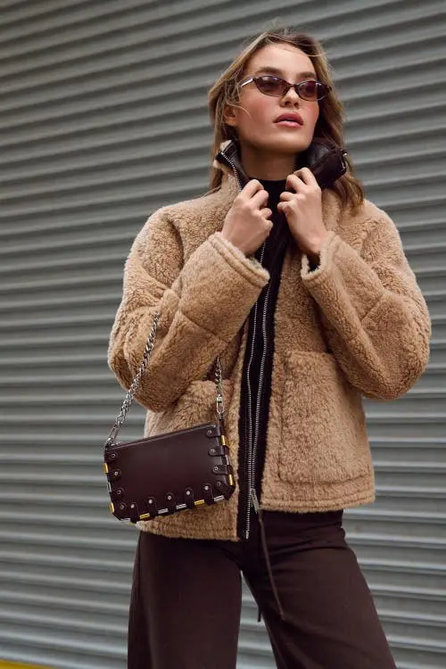 RAPT Ure Leather Crossbody/shoulder Bag - Cacao