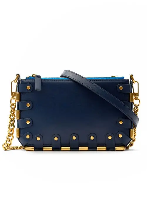 RAPT Ure Leather Crossbody/shoulder Bag - Navy