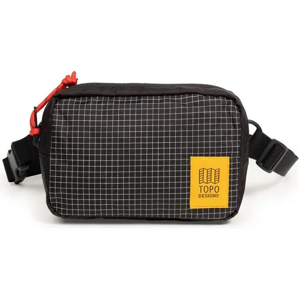 TOPO DESIGNS Ripstop Belt Bag - Black/grid