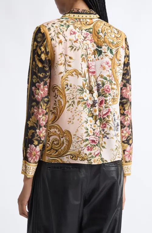 Alice + Olivia Willa Silk Button-front Shirt<br /><br /><br /><br /><br /><br /><br />willa Placket Silk Shirt - True Grandeur