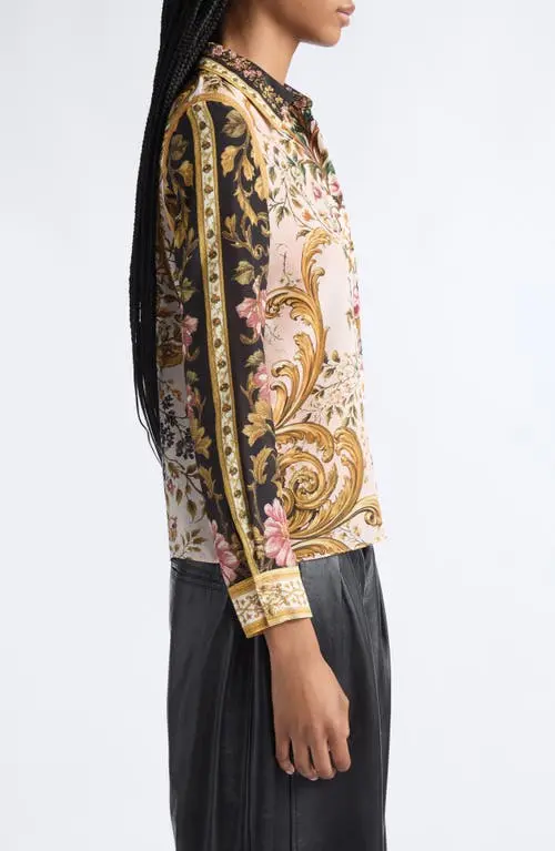 Alice + Olivia Willa Silk Button-front Shirt<br /><br /><br /><br /><br /><br /><br />willa Placket Silk Shirt